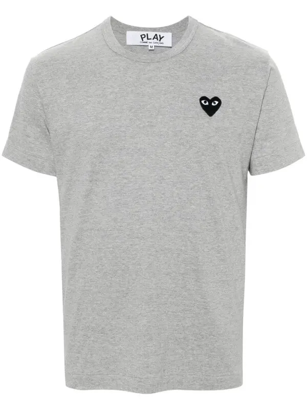Play Comme Des Garcon Play Heart-emblem T-shirt - Grey