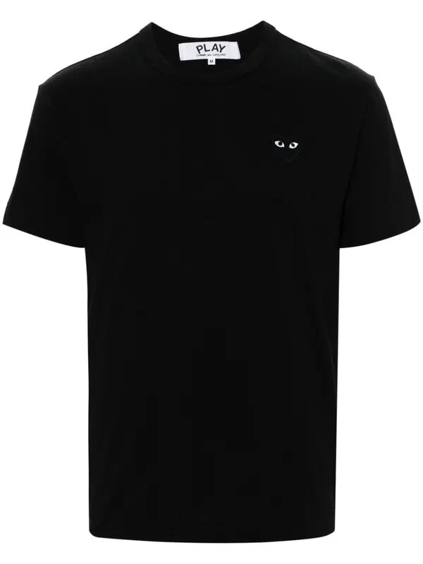 Play Comme Des Garcon Heart Patch T-shirt - Black