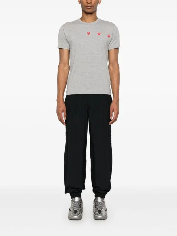 Play Comme Des Garcon Heart-print T-shirt - Grey