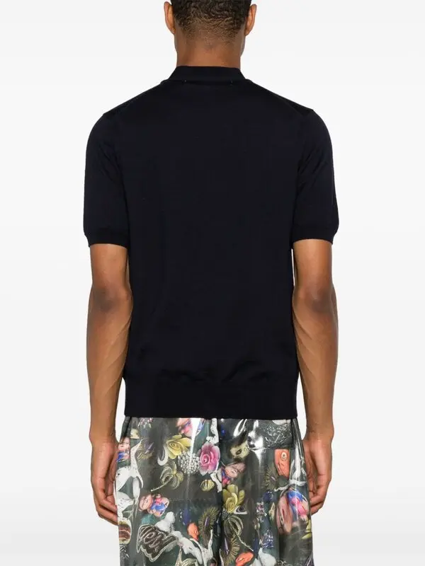 Play Comme Des Garcon Short Sleeve Heart Patch Cardigan - Blue