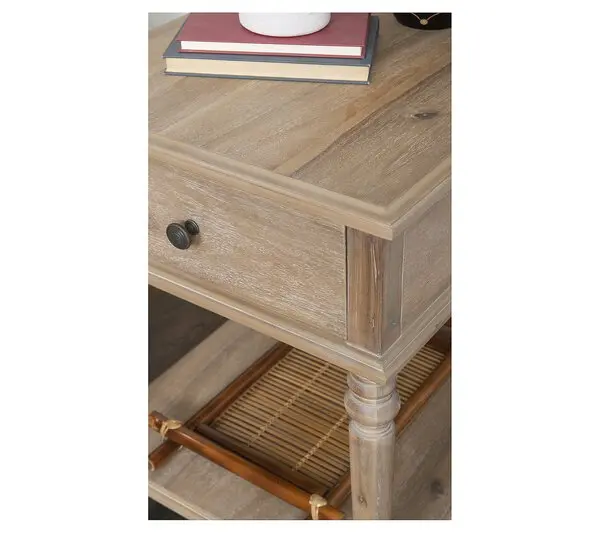 LINON Home Mavis Side Table W/storage Drawer