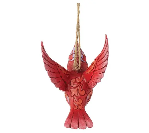 JIM SHORE Caring Cardinal In Flight Ornament