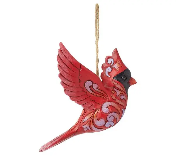 JIM SHORE Caring Cardinal In Flight Ornament