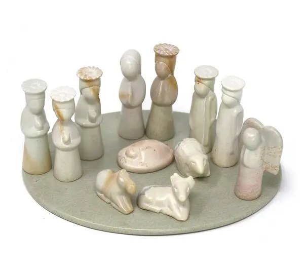 GLOBAL CRAFTS 13pc Soapstone Sculpture Nativity Set - One-color