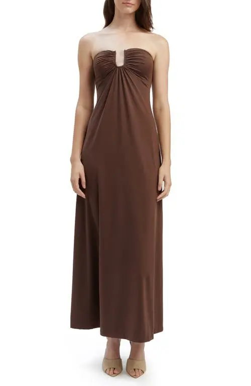 Bardot Carolena Strapless Midi Dress
