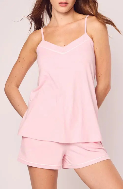 PETITE PLUME Sylvie Luxe Pima Cotton Short Pajamas - Pink