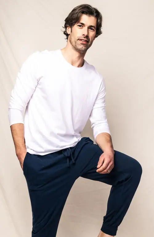 PETITE PLUME Pima Cotton Pants - Navy