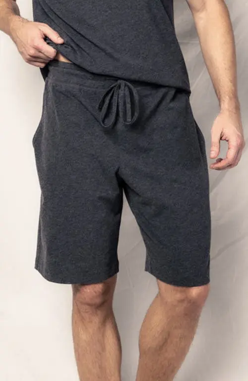 PETITE PLUME Pima Cotton Pajama Shorts - Grey