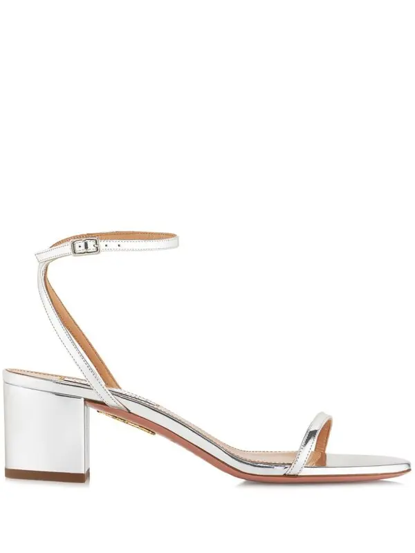 AQUAZZURA Olie 50mm Metallic Leather Sandals