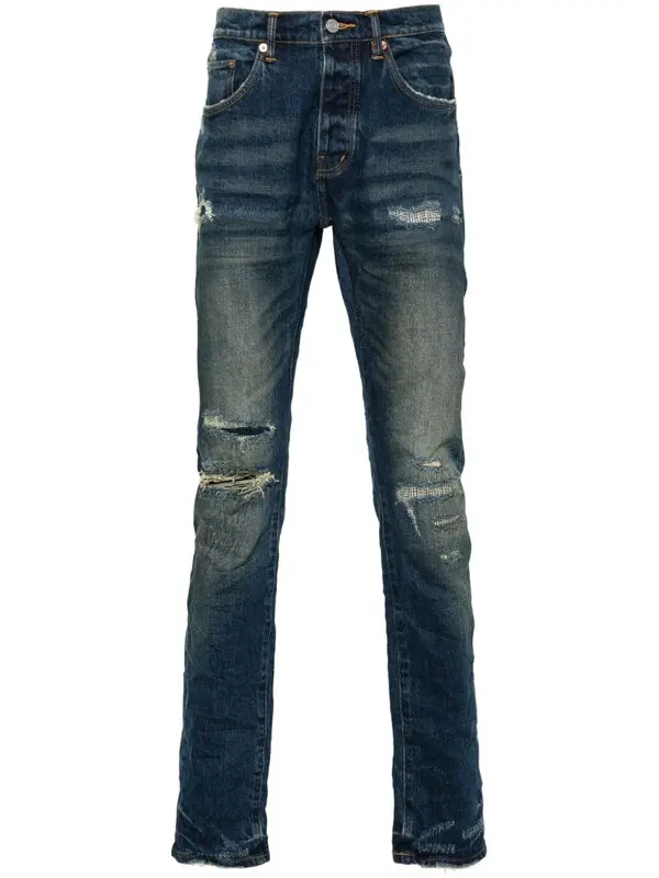 PURPLE BRAND Distressed Skinny Jeans - Blue
