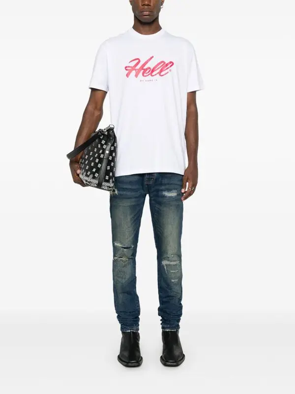 PURPLE BRAND Distressed Skinny Jeans - Blue