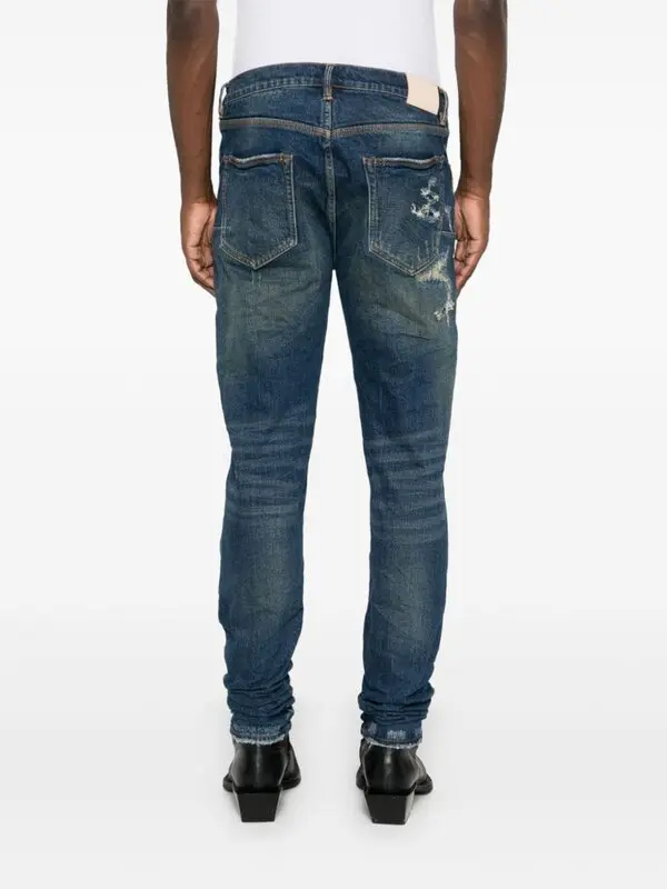 PURPLE BRAND Distressed Skinny Jeans - Blue