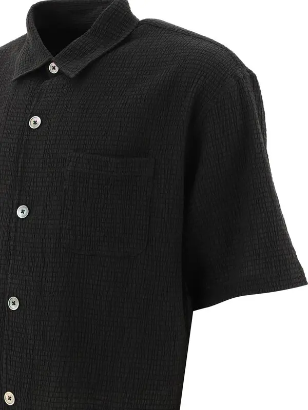 StüSsy Flat Bottom Crinkled' Shirt In Black - 23% Off | Editorialist