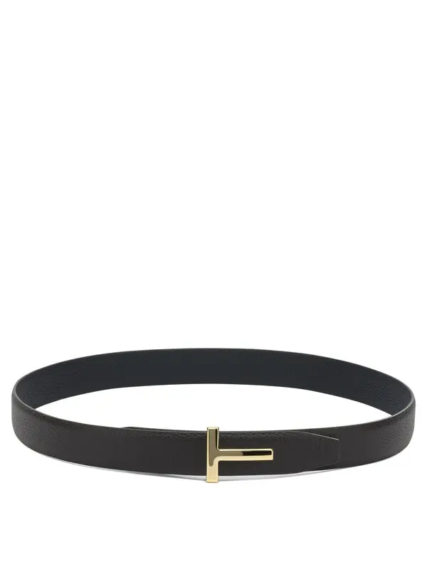 TOM FORD T Icon Reversible Belt - Brown