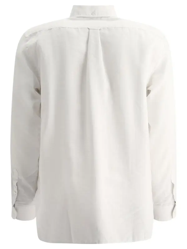 BEAMS Linen Shirt With Chest Pocket - White