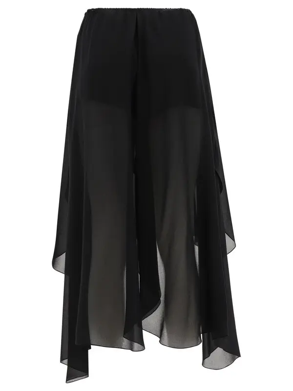 Chloé Fluid Volant Shorts In Silk Georgette