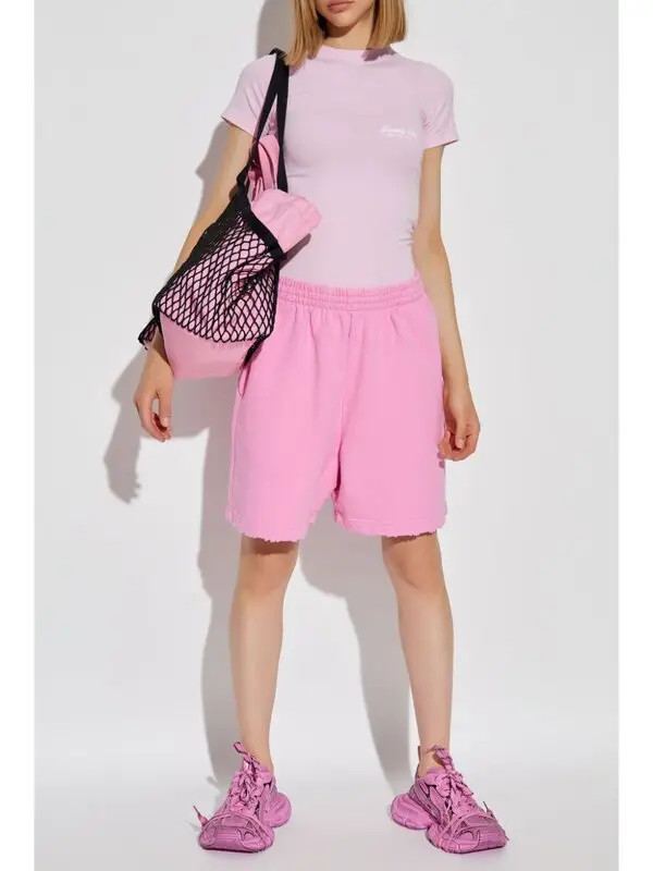 Balenciaga Cotton Shorts - Pink