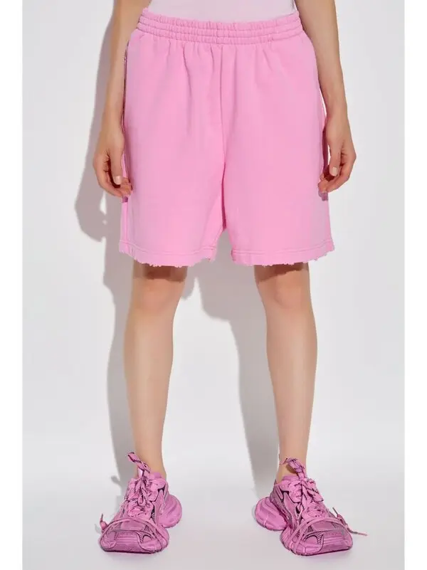 Balenciaga Cotton Shorts - Pink