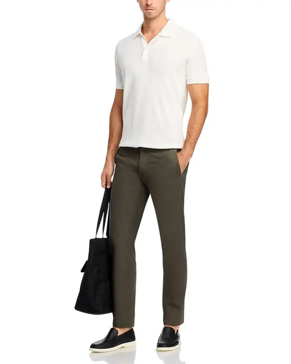 Vince Variegated Texture Polo Shirt - Off White