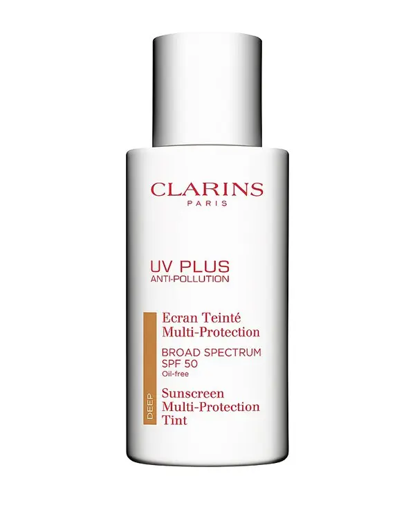 Clarins Uv Plus Anti Pollution Antioxidant Tinted Face Sunscreen Spf 50 1.7 Oz - Deep