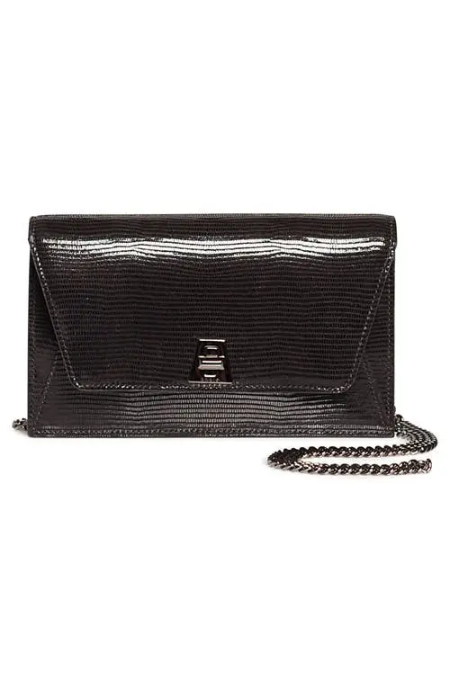 Akris Anouk Lizard Embossed Wallet On A Chain