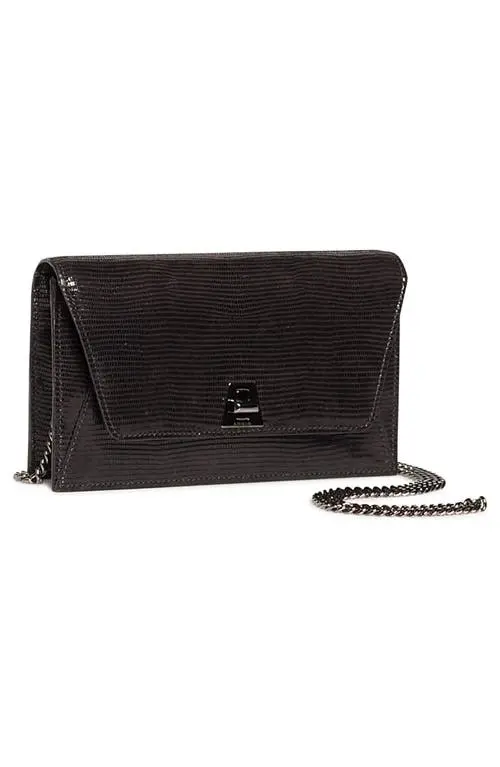 Akris Anouk Lizard Embossed Wallet On A Chain