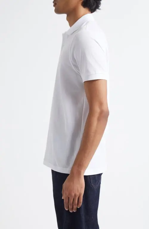 Sunspel Cotton Piqué Polo - White