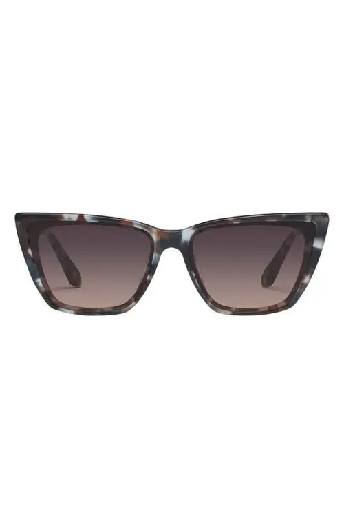 Quay Call The Shots Remixed Cat Eye Sunglasses - Storm Tort/smoke Taupe