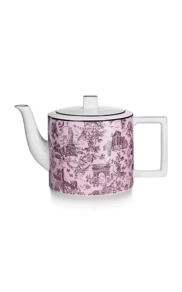 Tiffany & Co. Exclusive Toile Bone China Coffee Pot - Pink