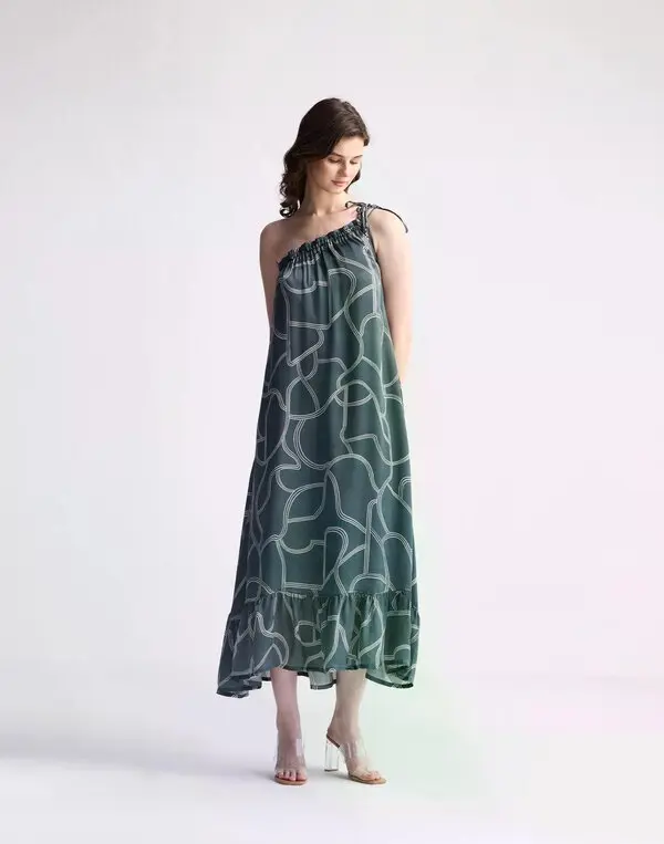madewell one shoulder dress One-Shoulder Midi Dress