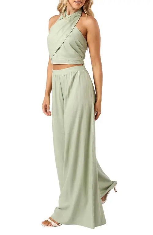 PETAL & PUP Mary Halter Crop Top & Wide Leg Pants