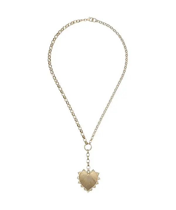 FOUNDRAE Oversized Love Token 18kt Chain Necklace - Gold