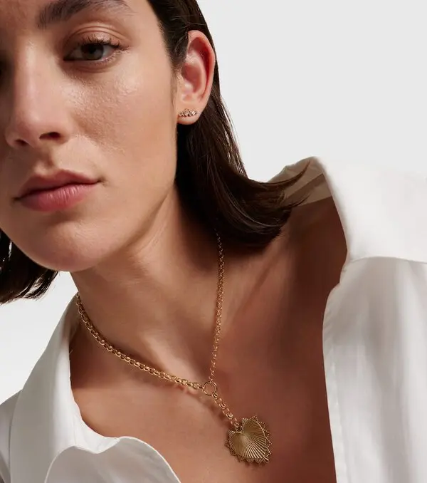 FOUNDRAE Oversized Love Token 18kt Chain Necklace