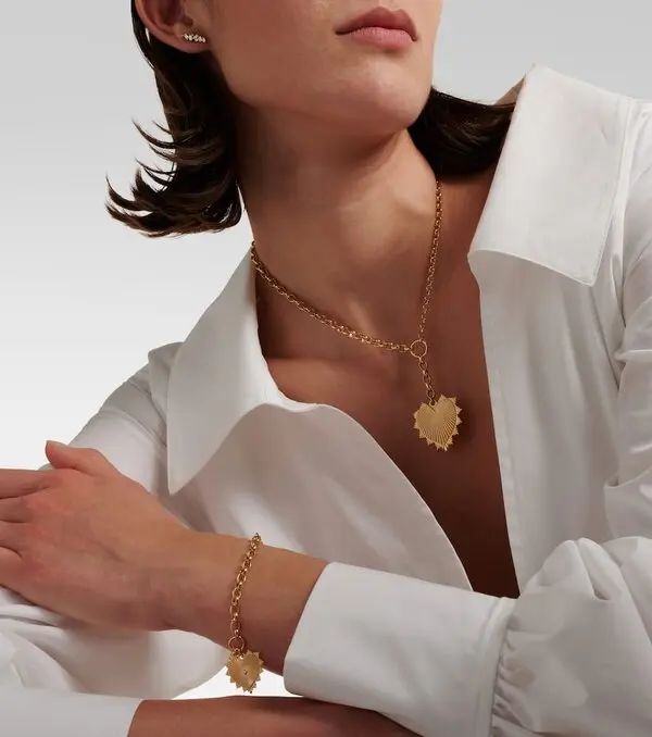 FOUNDRAE Oversized Love Token 18kt Chain Necklace