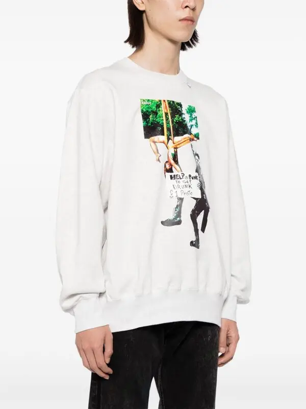 Kolor Graphic-print Cotton Sweatshirt