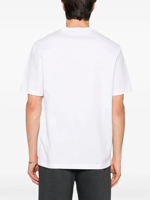 Versace Embroidered Cotton-jersey T-shirt - White
