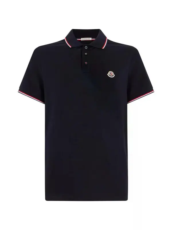 Moncler Logo-appliqué Piqué Polo Shirt