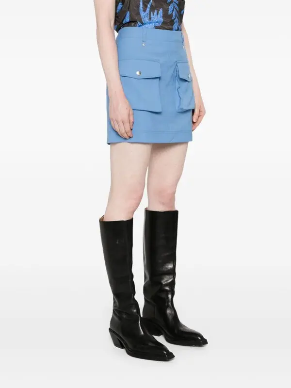 Moschino Cargo Pocket Mini Skirt - Blue
