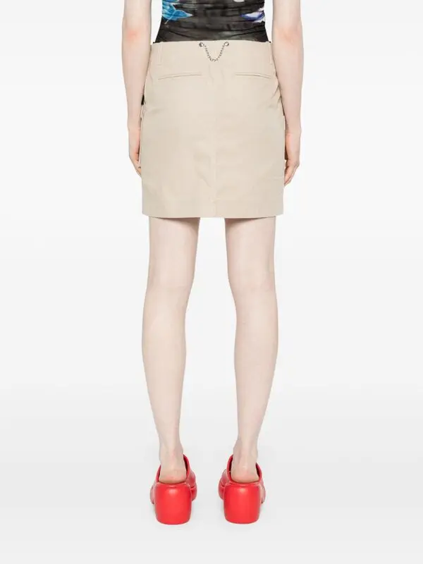 Moschino Cargo Pockets Miniskirt - Neutrals