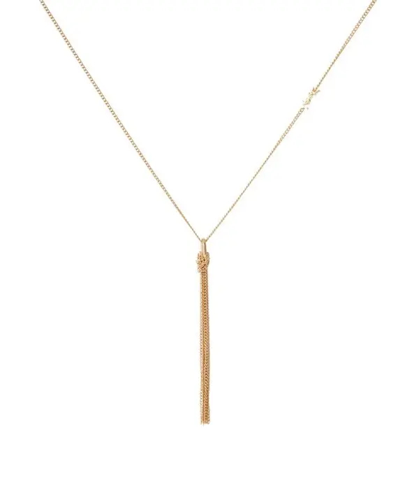 Saint Laurent Cassandre Pendant Necklace - Gold