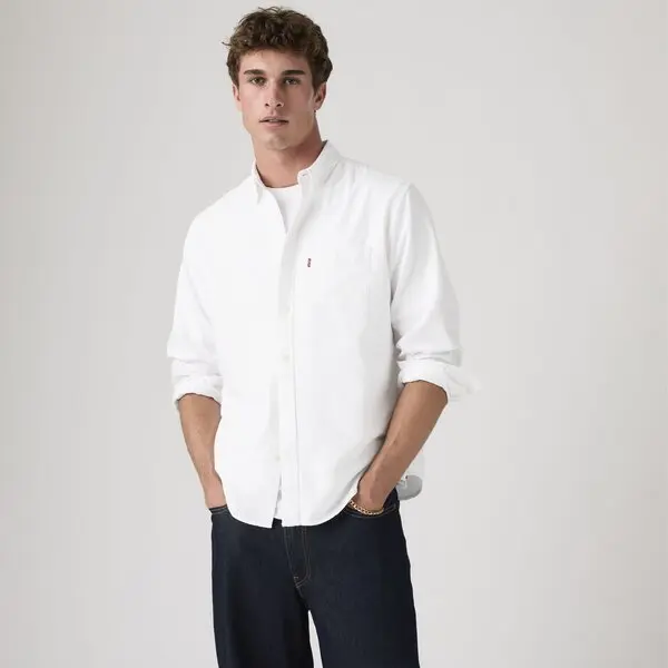 LEVI'S Classic One Pocket Standard Fit Oxford Shirt - White
