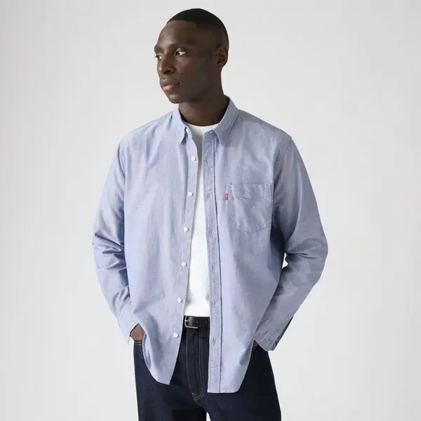 LEVI'S Classic One Pocket Standard Fit Oxford Shirt - Navy Peony