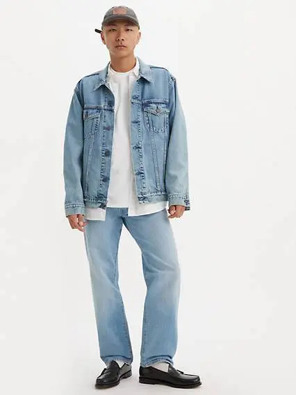 LEVI'S 555 Relaxed Straight Transitional Cotton Jeans