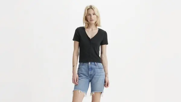 LEVI'S Muse Short Sleeve T-shirt - Caviar