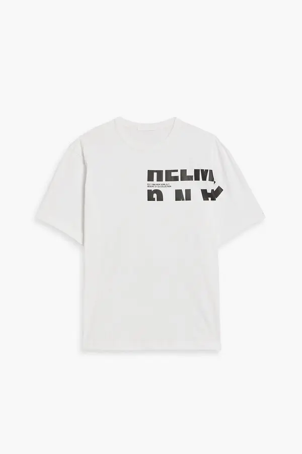 Helmut Lang Printed Cottonjersey Tshirt