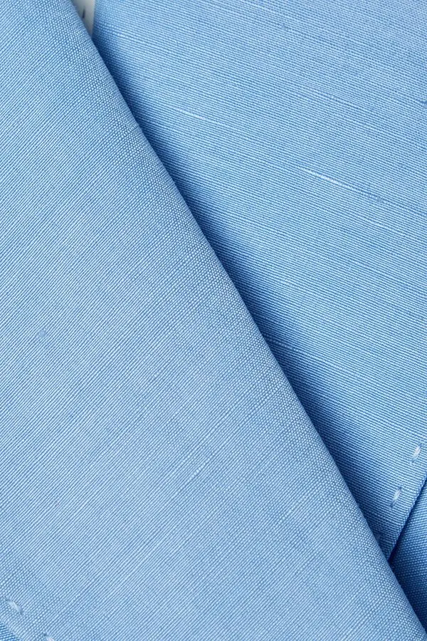 Lafayette 148 New York Trinity Double-breasted Silk And Linen-blend Blazer - Light Blue