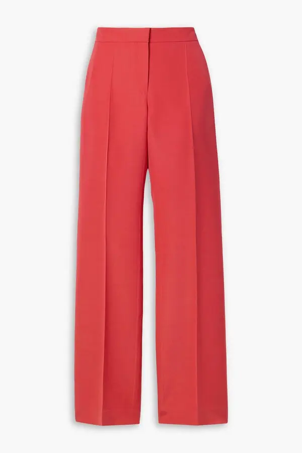 Lafayette 148 New York Wool And Silk-blend Straight-leg Pants