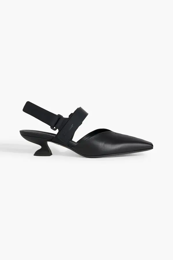 FERRAGAMO Sagar 40 Leather Slingback Pumps
