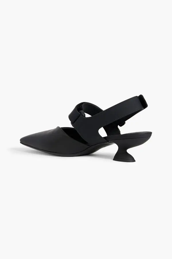 FERRAGAMO Sagar 40 Leather Slingback Pumps
