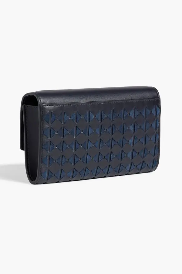 SERAPIAN Mosaico Leather Envelope Clutch - Midnight Blue
